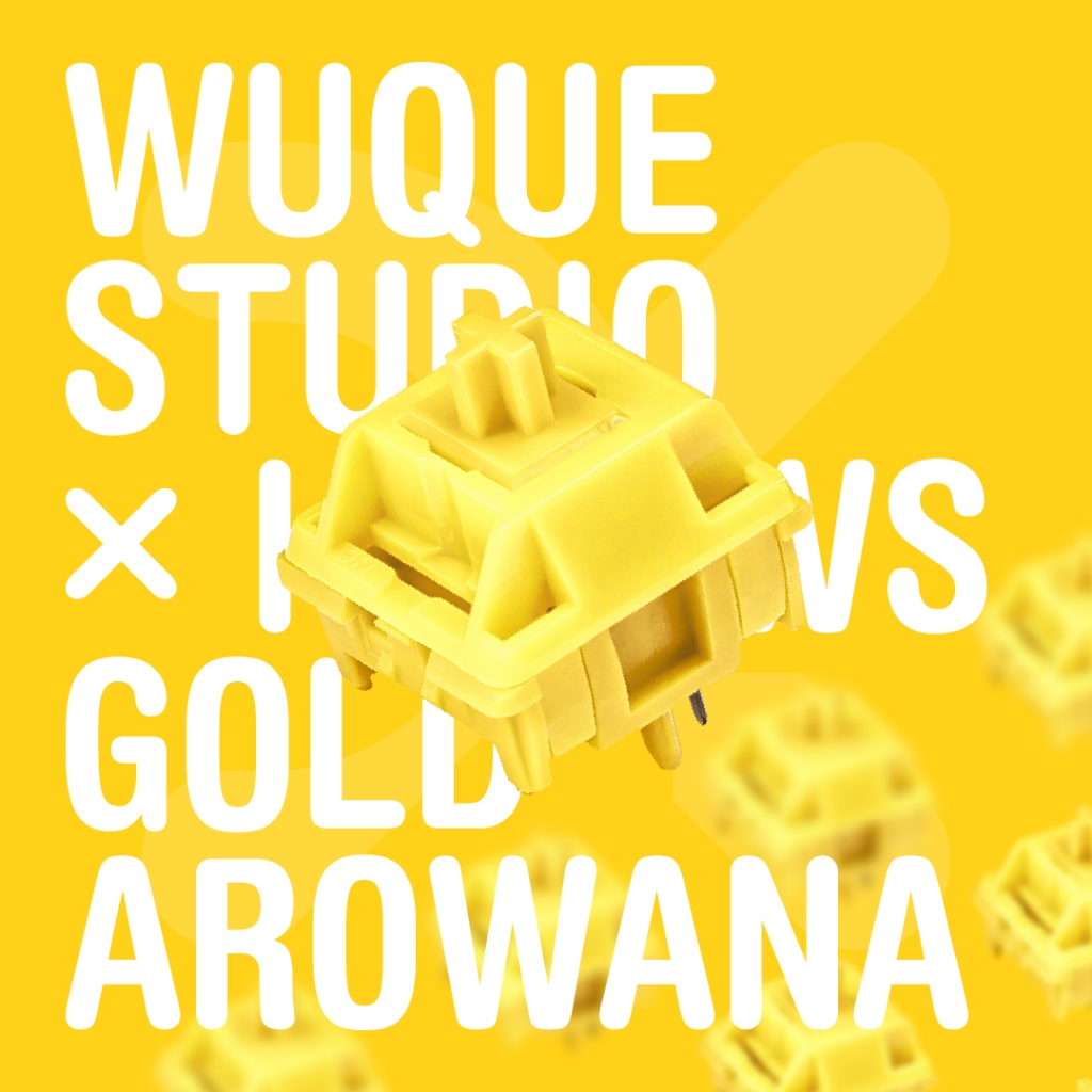 [LINEAR] Wuque Studio X HMX WS Gold Arowana | 45gf Linear Factory Lubed Mechanical Switch ...