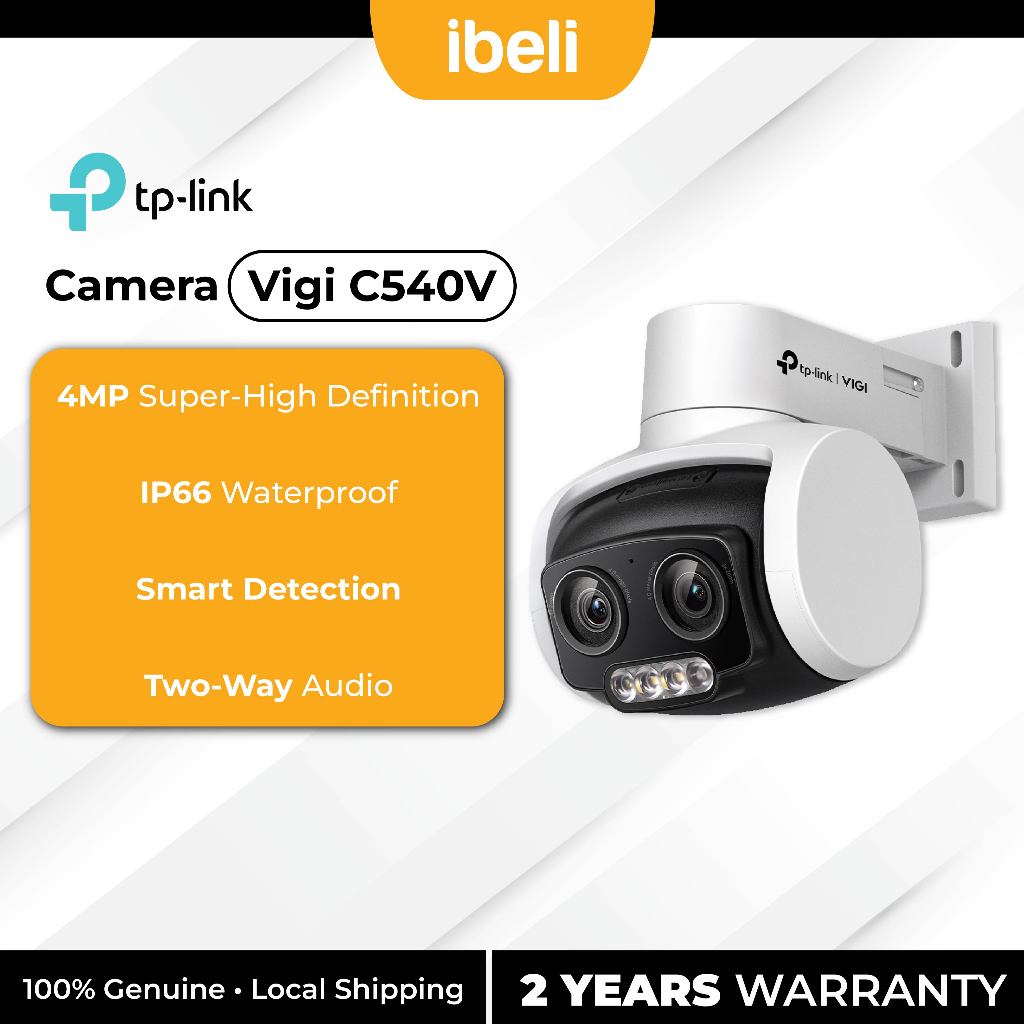 TP-Link Vigi C540V 4MP Outdoor Full-Color Dual-Lens Varifocal Pan Tilt ...