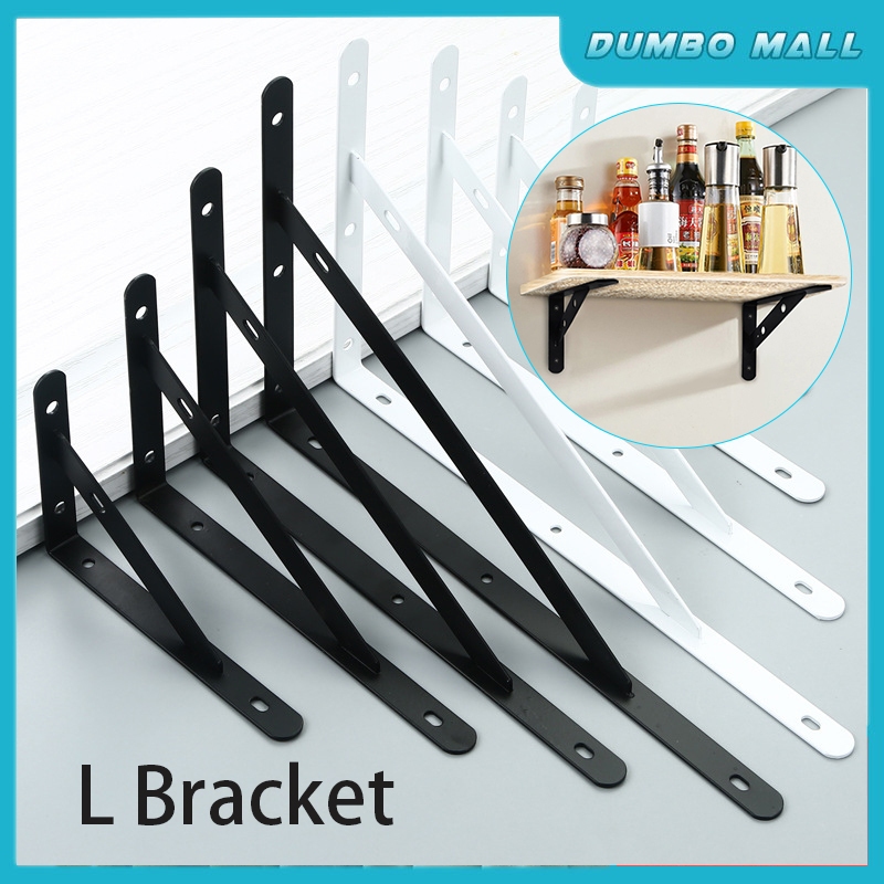 Wall Shelf L Bracket Heavy Duyt DIY Wall Mount Shelving Metal Support ...