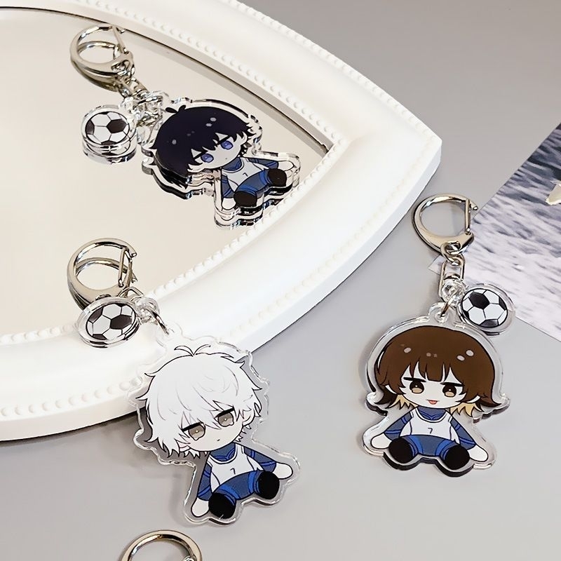 Blue Lock Anime Sits Design Acrylic Keychain Collection Nagi Isagi ...