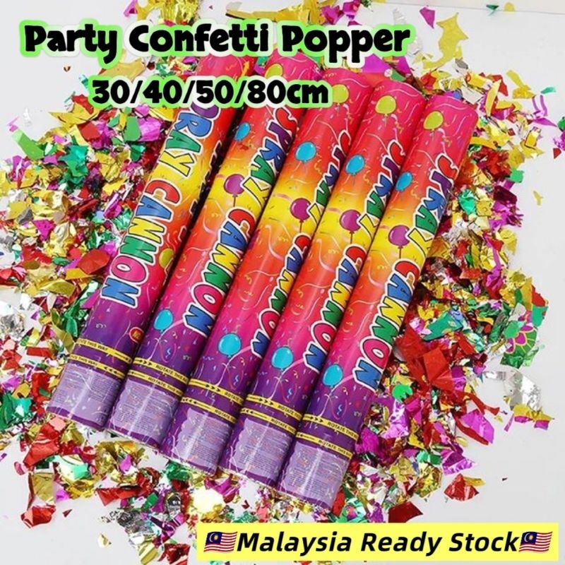 30/40/50/80CM Hand Twist Confetti Party Popper Wedding Anniversary ...