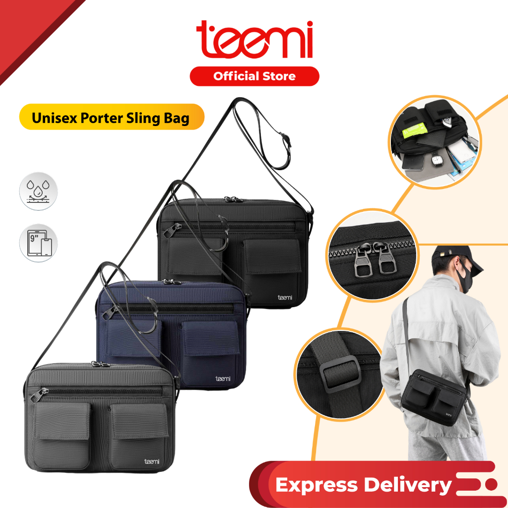 TEEMI Beg Silang Uniseks Unisex Porter Sling Bag 9 Inch Tablet Water ...
