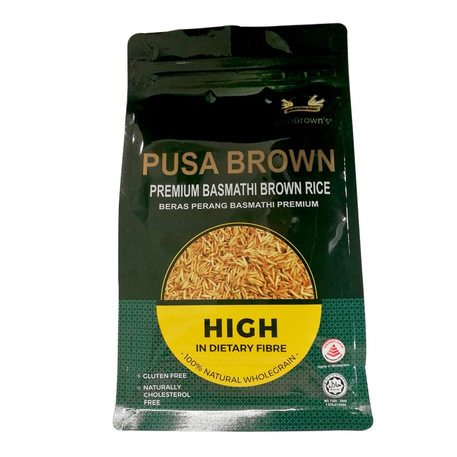 ecoBrown’s Pusa Brown Basmathi 1kg – Wholegrain Basmati Rice | Healthy & High Fibre | Halal ...