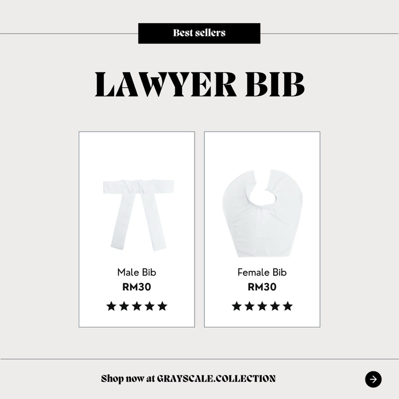 🔥 Ready Stock 🔥 Lawyer Bib | Shopee Malaysia