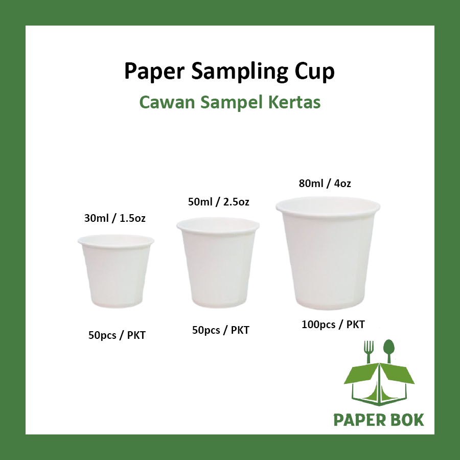 Paper Sample Cup / Sample Paper Cup Plain White / Cawan Sampel Kertas ...