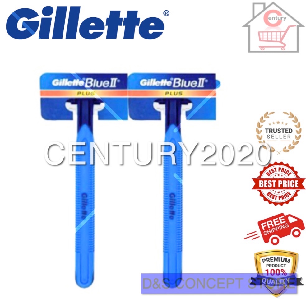 GILLETTE Blue 2 / Blue II Plus Disposable Razor 2pc pack | Shopee Malaysia