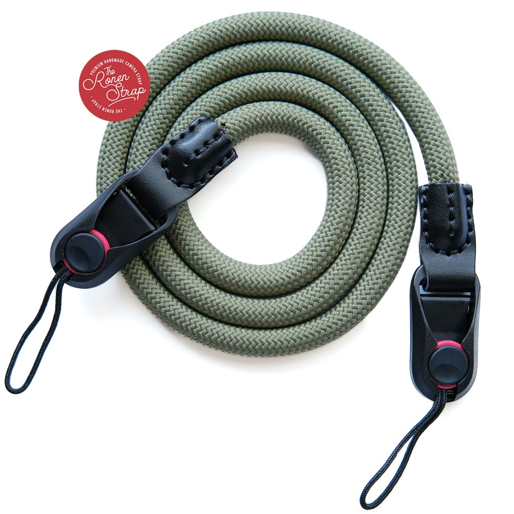 Green Khaki Nylon Rope Camera Strap with Quick release for Shoulder ...