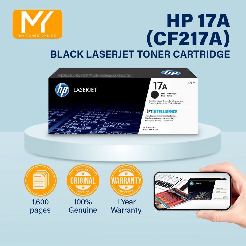 [100% ORIGINAL] HP 17A/CF217A BLACK LASERJET PRO TONER CARTRIDGE CF217A ...