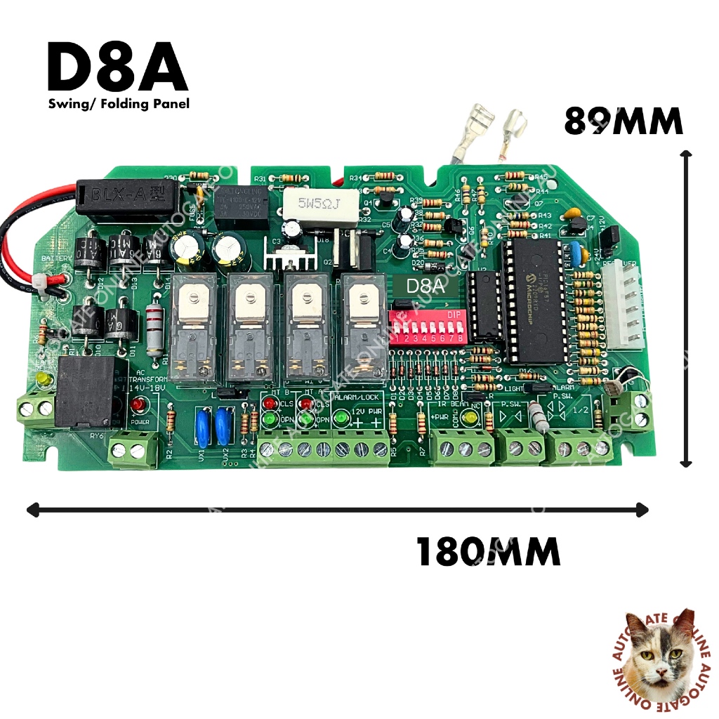 D8 D8A AUTOGATE CONTROL PANEL / BOARD - FOR ARM TYPE SWING / FOLDING ...