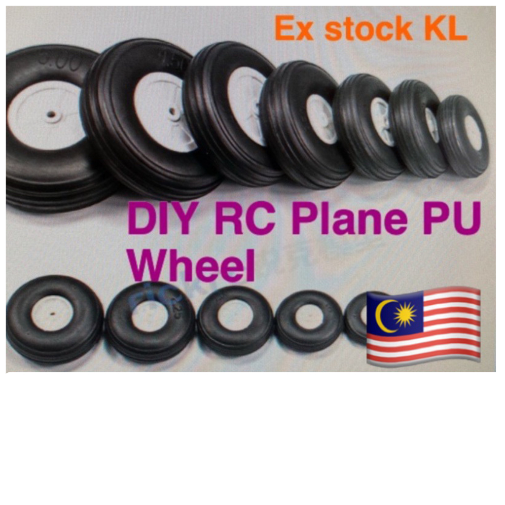 RC DIY Plane Landing Gear - Wheels & Tyres (1 Pair) | Shopee Malaysia