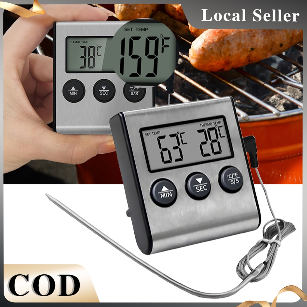 BBQ Meat Water Oil Cooking Temperature Alarm Timer Oven Temperature ...