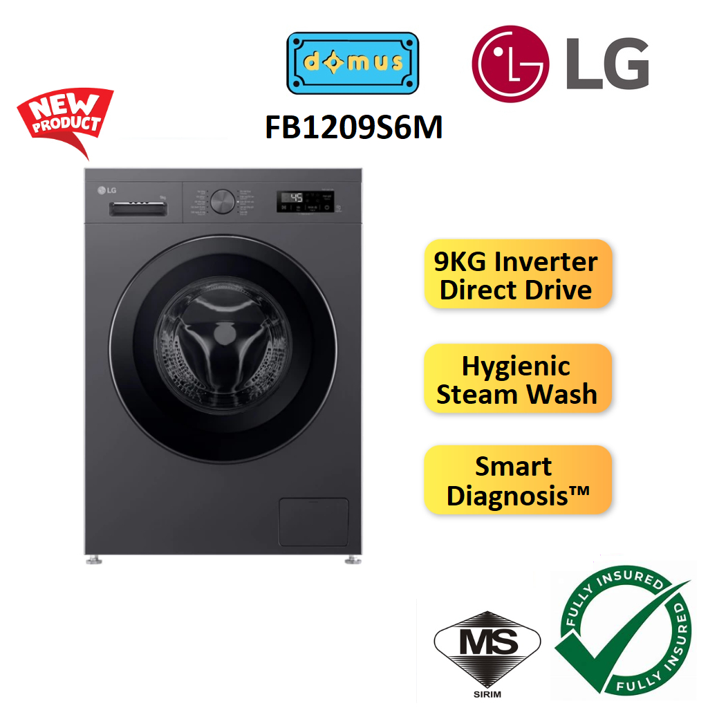 2025 NEW LG Front Load Washing Machine Inverter 9KG 6 Motion Direct ...