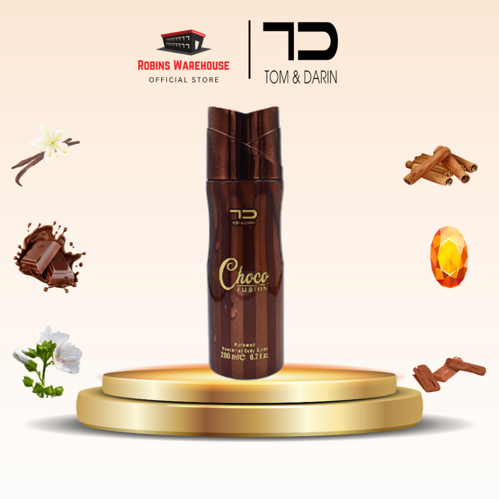 Tom & Darin Choco Fusion Deodorant Spray For Man 200ML | Shopee Malaysia