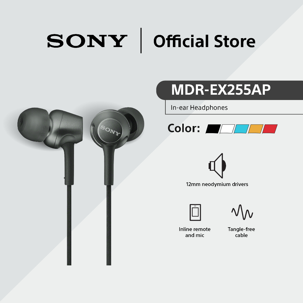 Sony MDR-EX255AP In-Ear Headphones | EX255AP | Shopee Malaysia