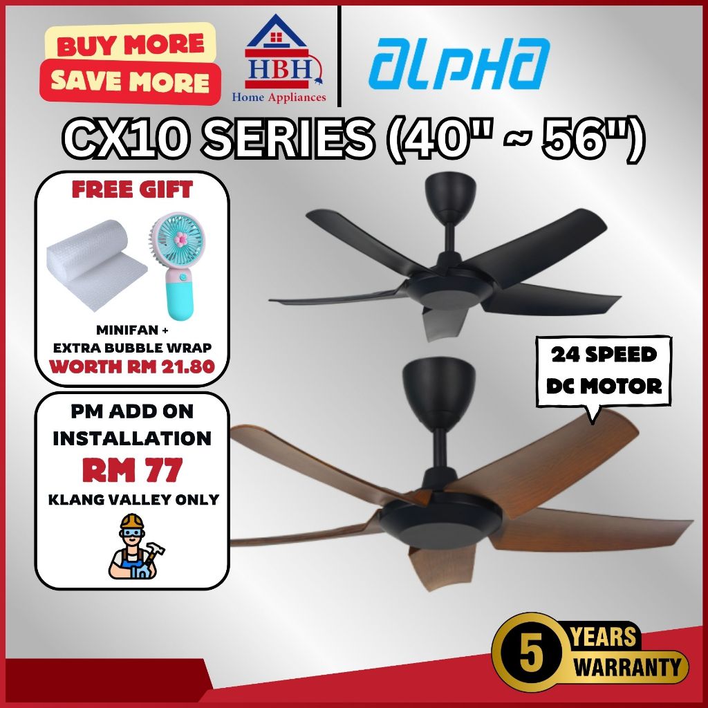 Alpha Cosa CX10 56/46/40 inches Remote Ceiling Fan | 12 Speed | Sleep ...