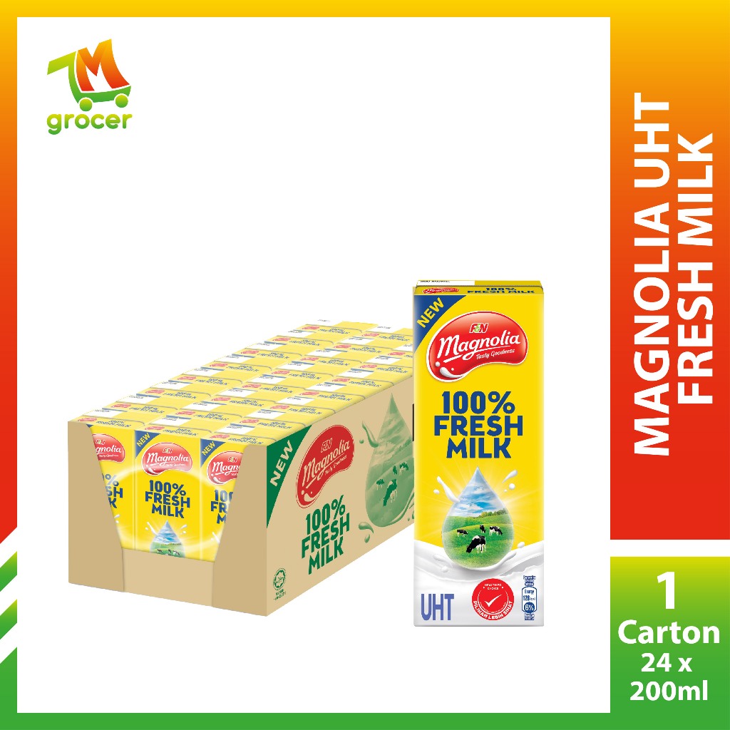 MAGNOLIA UHT FRESH MILK 200ML x6 x4 [KL & Selangor Delivery Only ...
