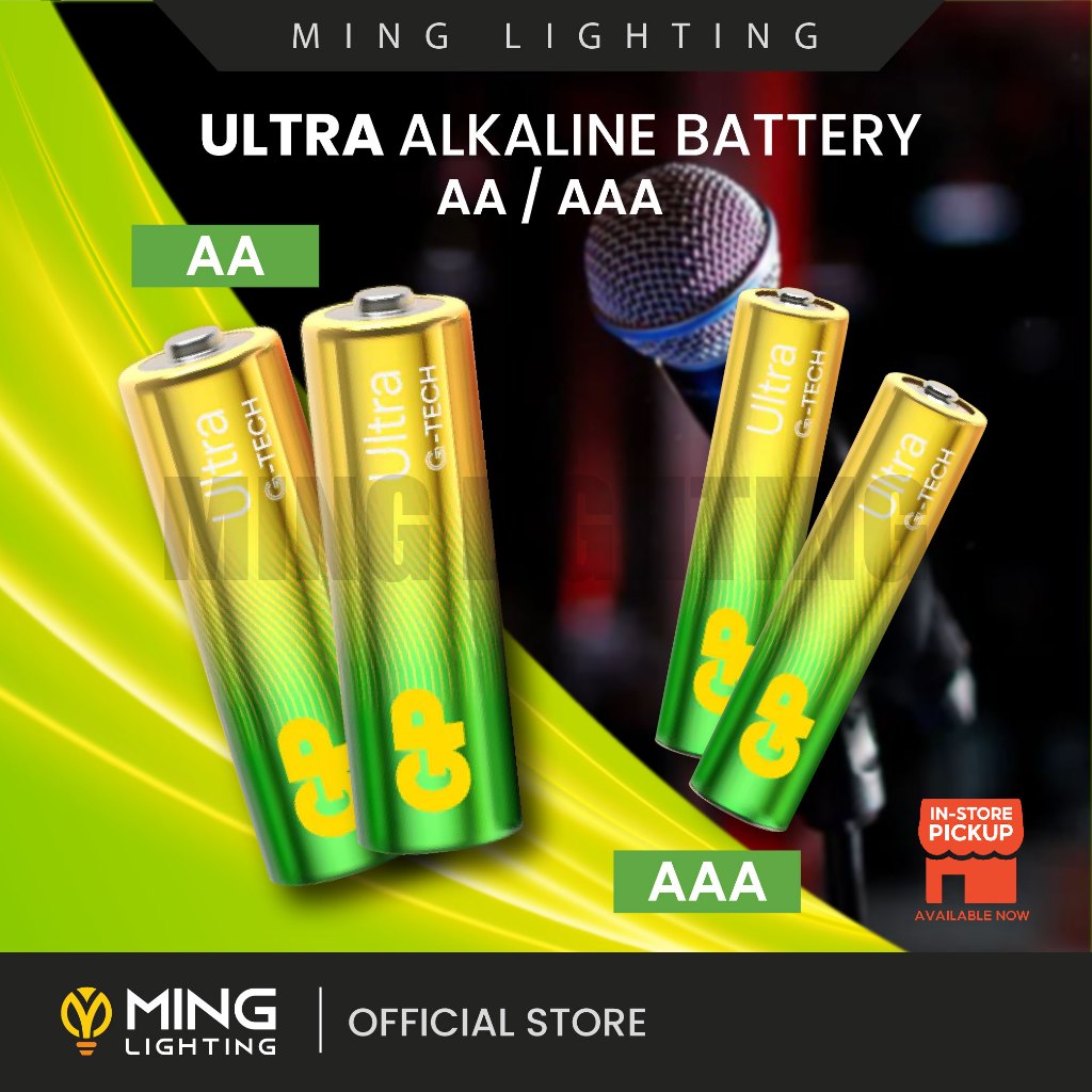 GP Ultra Alkaline Battery AA AAA Bateri 1.5V Cell Mainan Remote Control ...