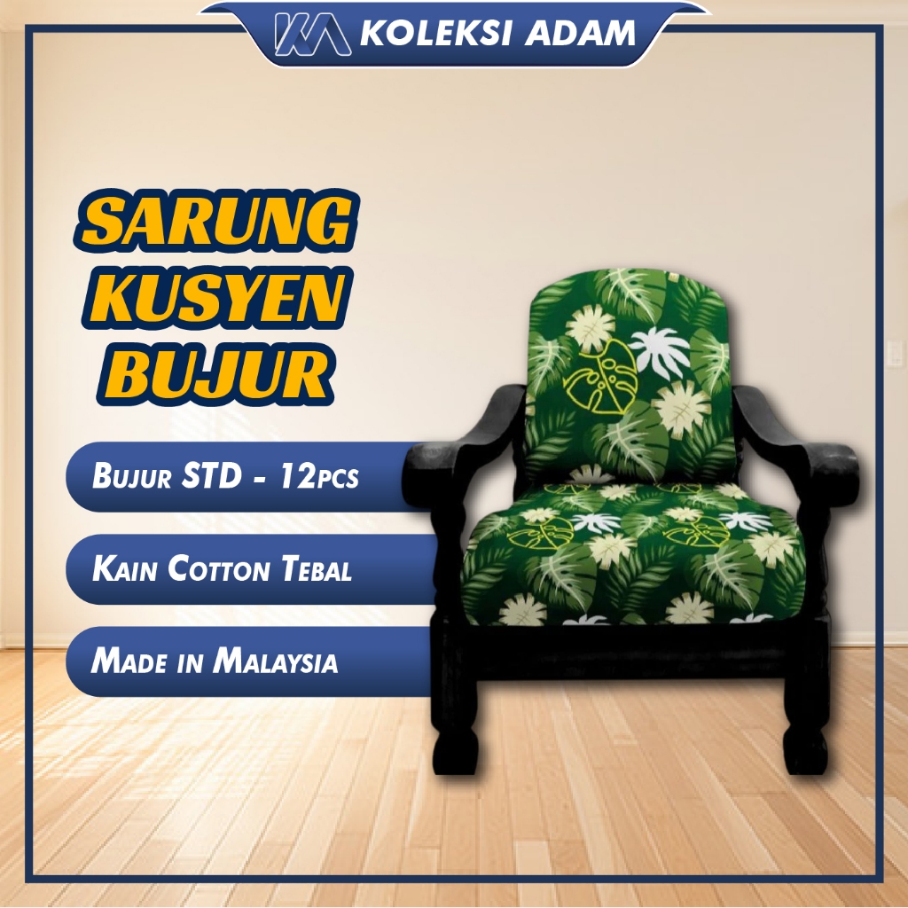 Sarung Kusyen Bujur Cotton (STD) - 12pcs per set / Double Zip / Sarung ...