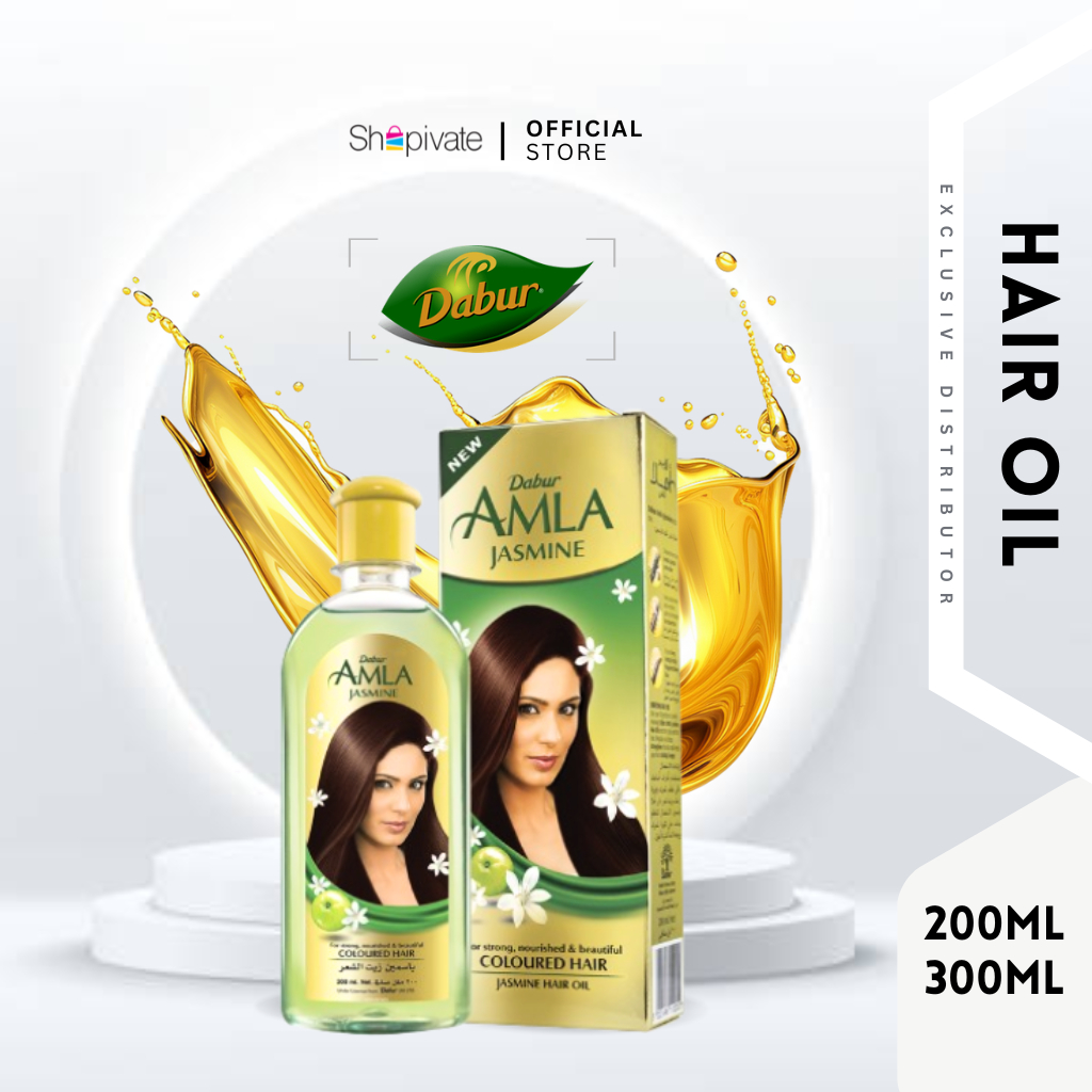 Dabur Amla Jasmine Hair Oil For Strong, Nourished & Beautiful Shining Colored Hair 200ml /300ml ...