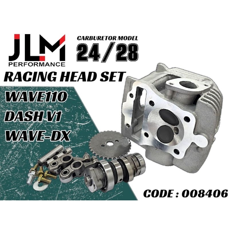 JLM HONDA WAVE110 DASH V1 WAVE DX CX ALPHA 2428 RACING HEAD SET FULL ...