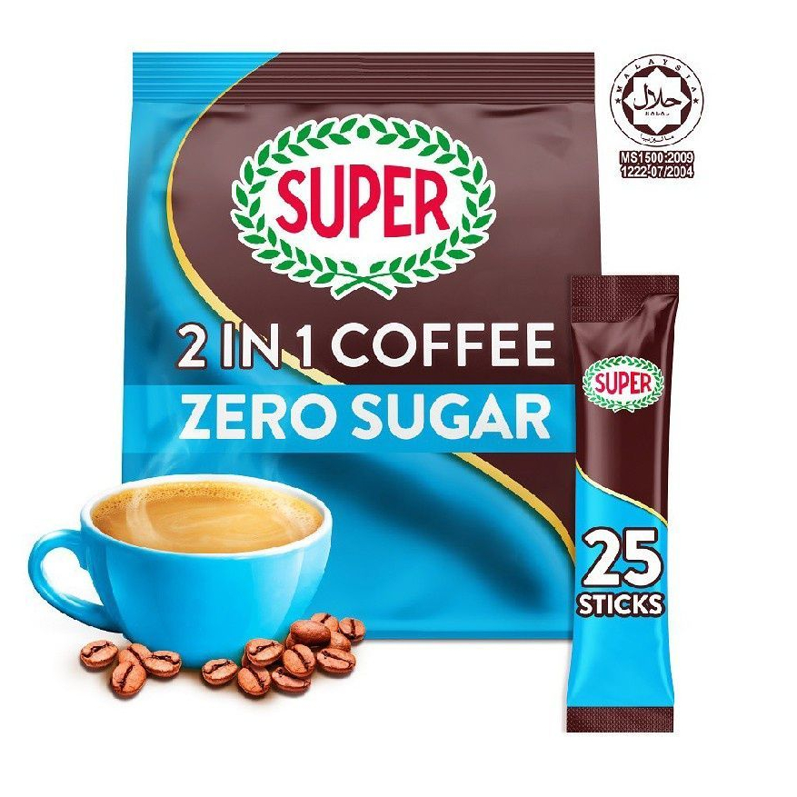 Super Coffee Zero Sugar 2 in 1 (25 x 12g) | Shopee Malaysia