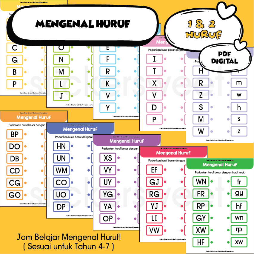 [PDF Softcopy] Huruf ABC Besar Latihan ABC Abjad Huruf Alphabet Belajar ...