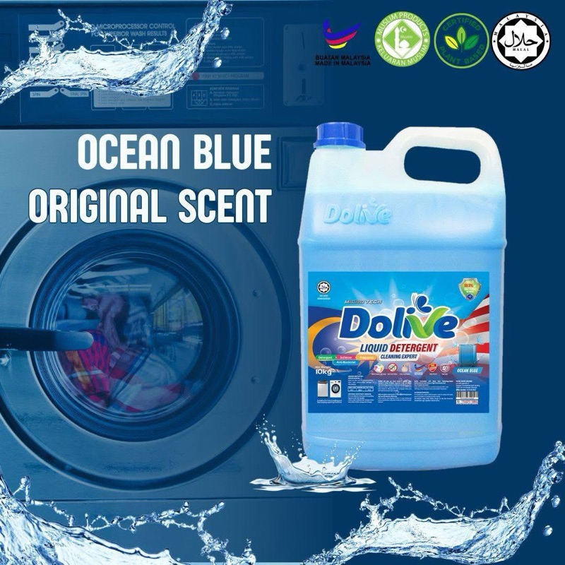 Sabun basuh baju Dolive Liquid detergent softener anti bacteria 3in1 10kg | Shopee Malaysia