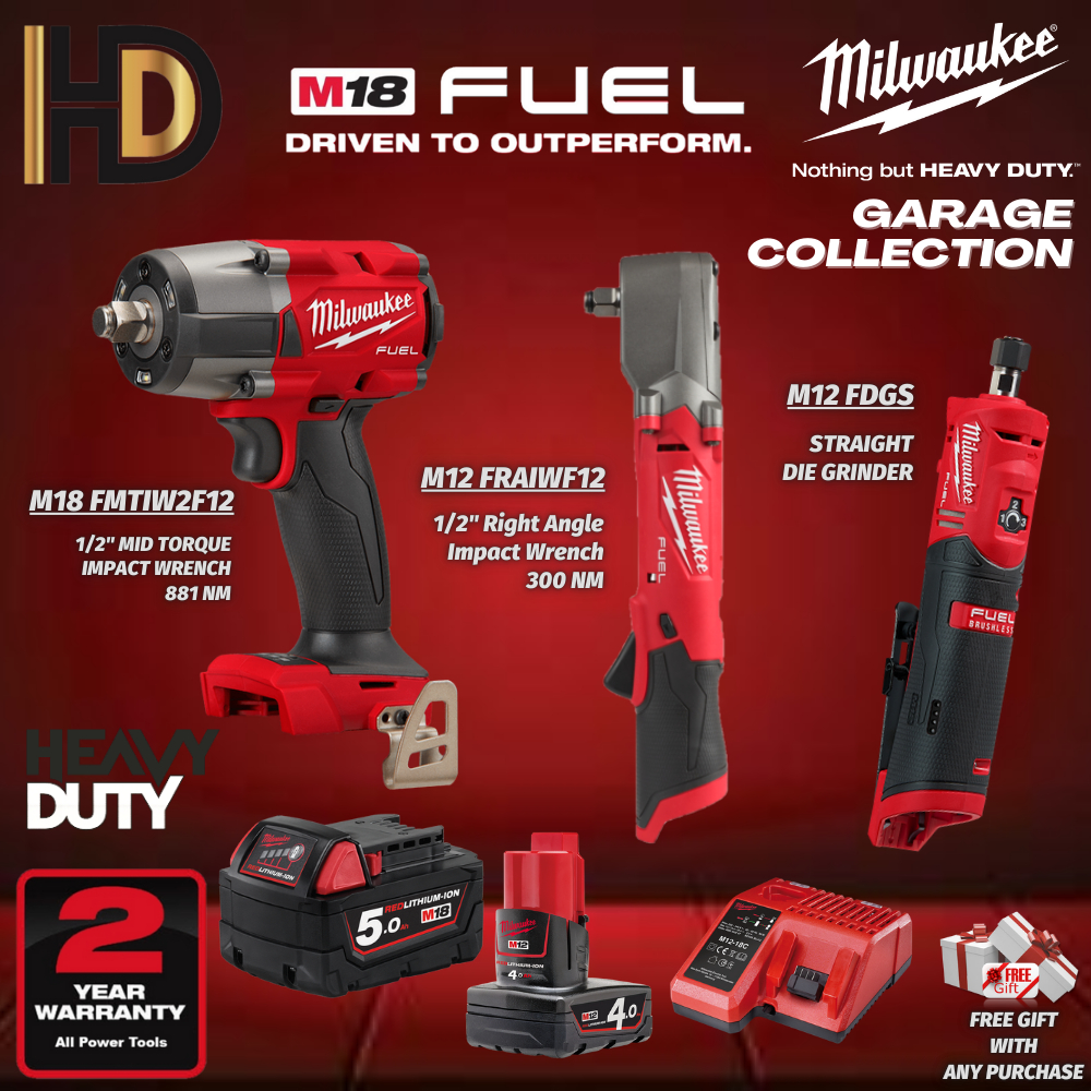 Milwaukee M12 M18 Garage Collection Automotive Combo Package ...