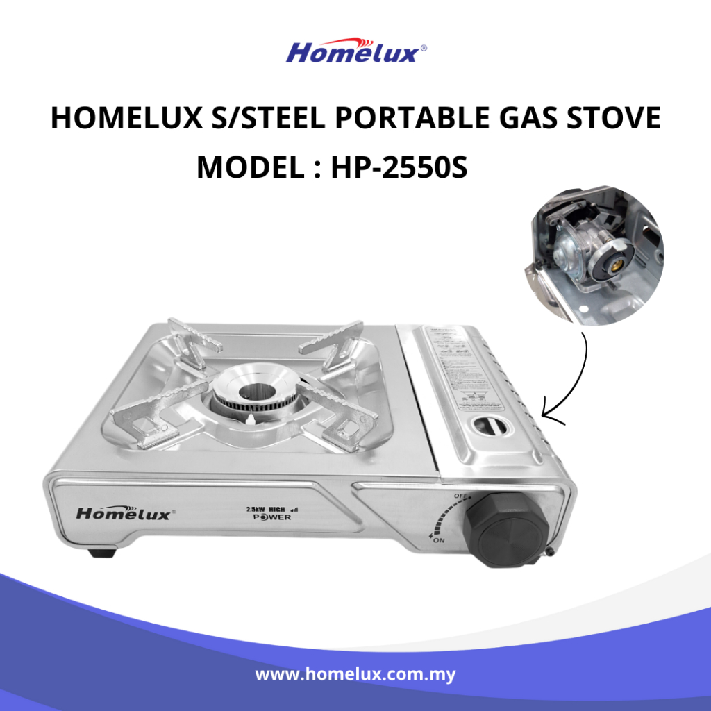 HOMELUX Stainless Steel Portable Gas Stove / Steamboat Cooker HP-2550S ...