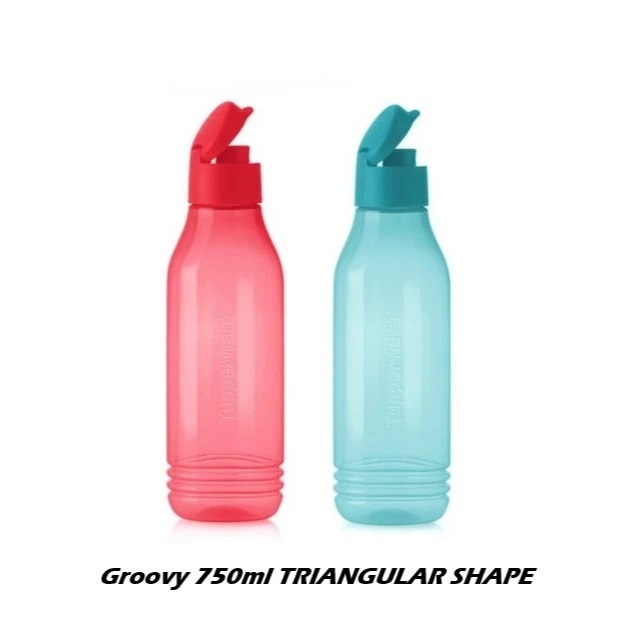 Tupperware 750ml TRIANGULAR Eco Bottle BPA Free Plastic Drinking Bottle ...