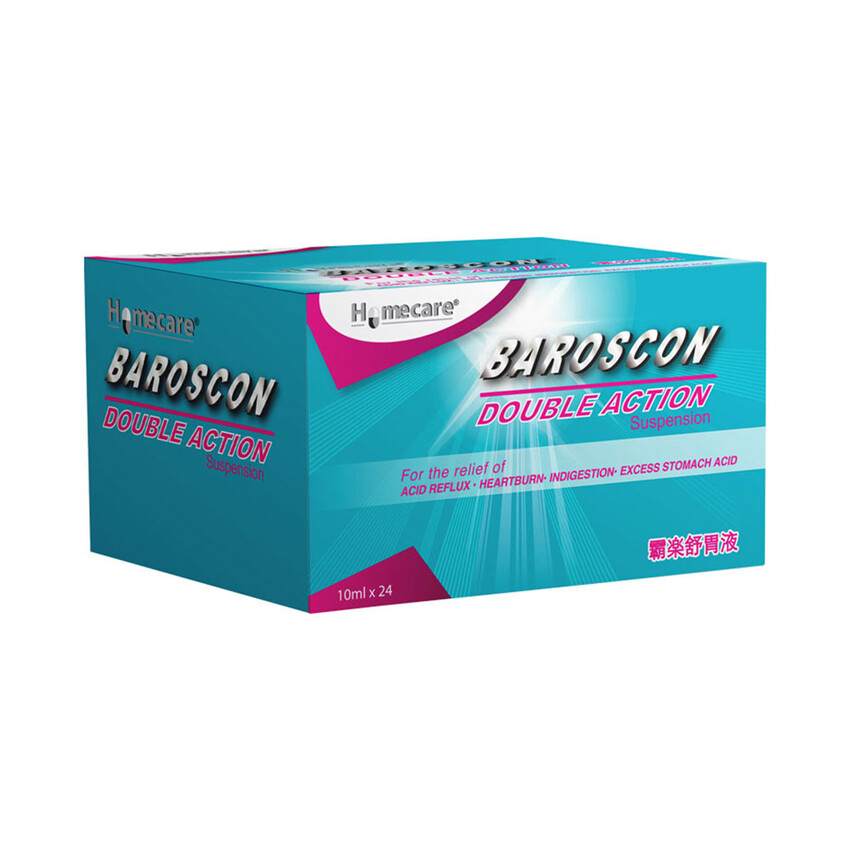 HOMECARE BAROSCON DOUBLE ACTION 10MLX24S/BOX (BLOATING/INDIGESTION ...