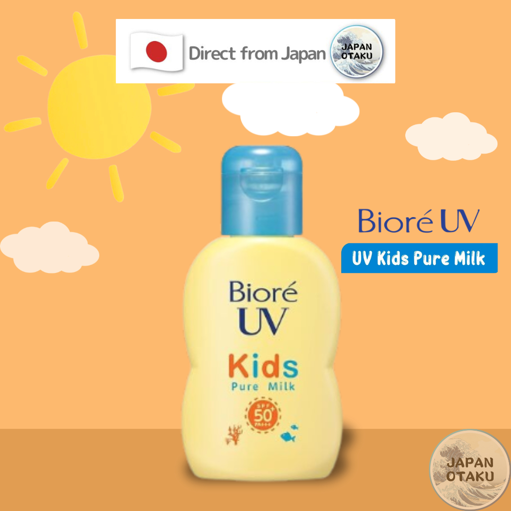 Biore UV Kids Pure Milk Mineral Sunscreen/Sunblock SPF50+ PA+++ 70ml - Sunblock for children ...