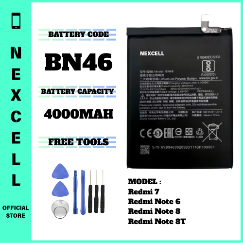 NEXCELL Bateri Serasi untuk BN46 Battery Bateri Xiaomi Redmi 7 / Redmi ...