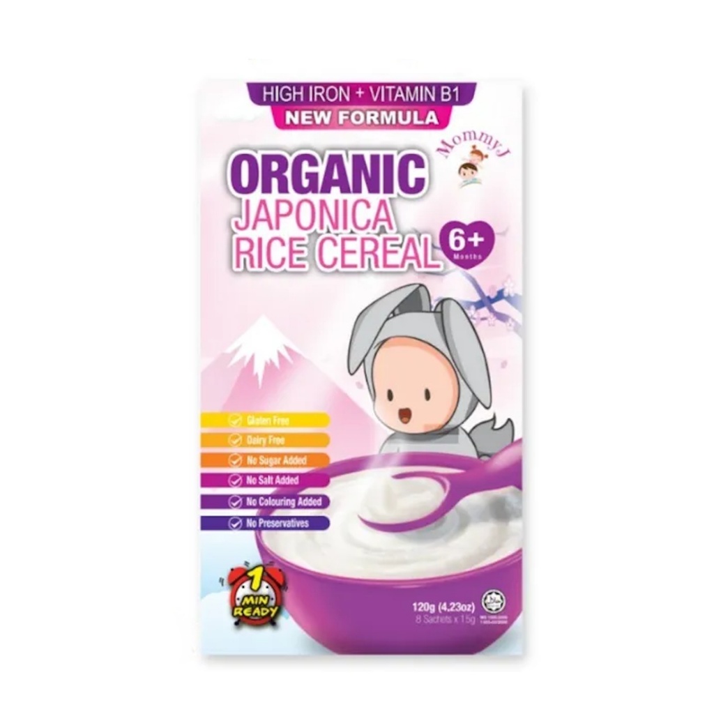 Mommy J Baby Organic Japonica Rice Cereal (New Formula with Iron ...