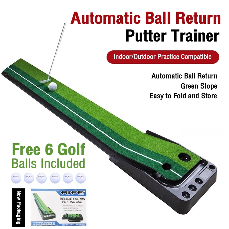 Pengalaman Indoor Golf Golf Putting Trainer Golf Auto Ball Return ...
