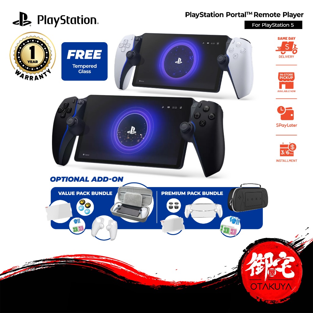 【8.8 SALE】SONY Playstation PS5 Portal Remote Player for PS5 Console Free Tempered Glass (1 Year ...