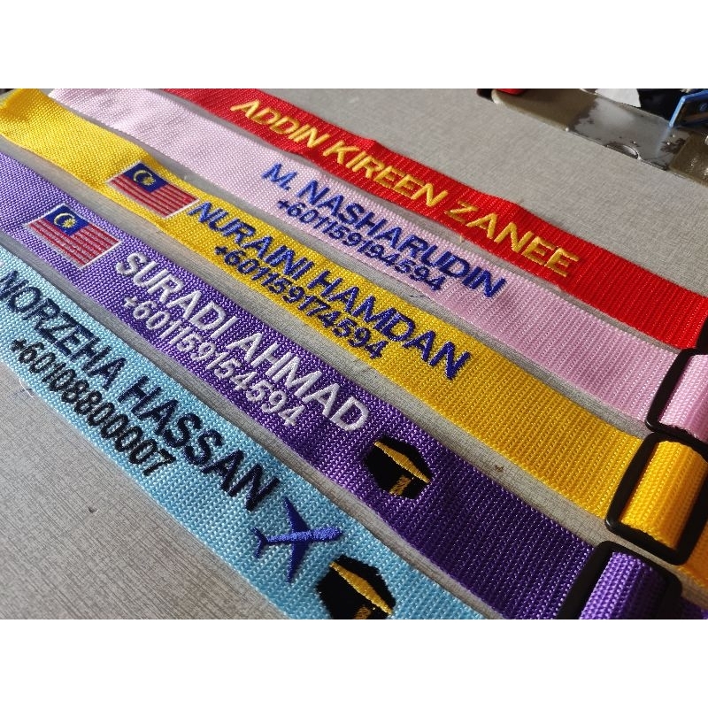 Luggage Tag Bag Tag Sulam Nama - Tag Beg Haji Umrah Travel - Strap Tag ...