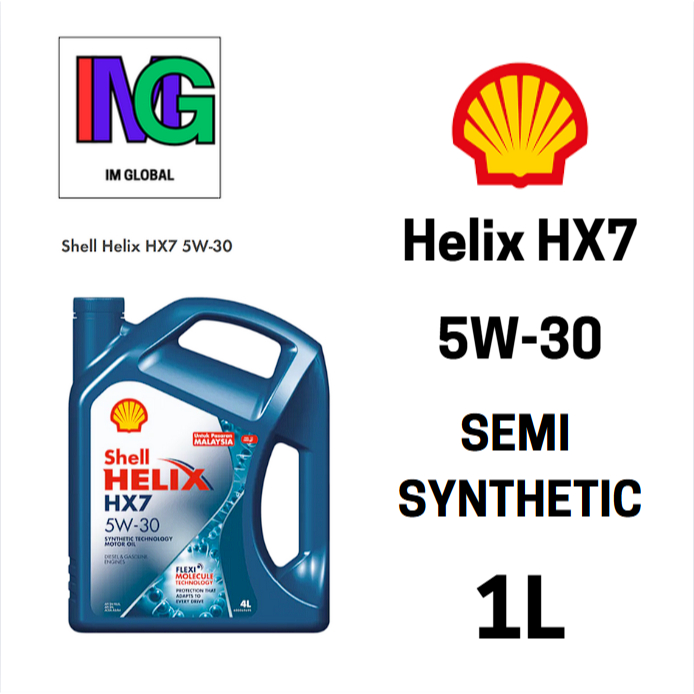 ORIGINAL SHELL MALAYSIA Helix HX7 5W-30 1L | Shopee Malaysia