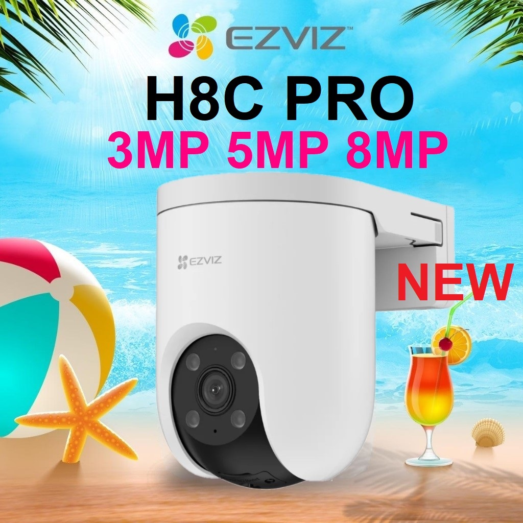 Ezviz H8C Pro Outdoor 3MP 2K 5MP 3K / 8MP 4K PanTilt Two Way Color ...