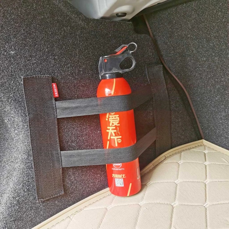Car Fire extinguisher holder with Velcro tape belt strap stretch belt ...