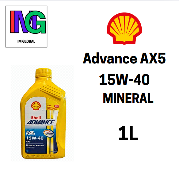 ORIGINAL SHELL MALAYSIA Advance AX5 15W-40 1L | Shopee Malaysia