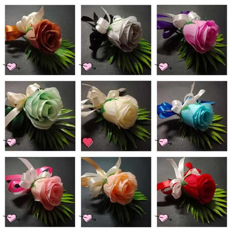 Bunga Ros Bud Rozek/ Bunga Kendarat/ Bunga Dada/ Flower Corsage with ...