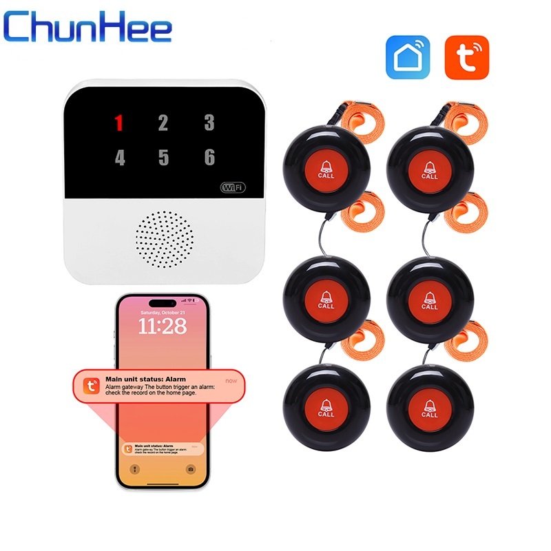 Chunhee Tuya WiFi SOS Pager | Wireless Call System | Untuk Penjaga ...