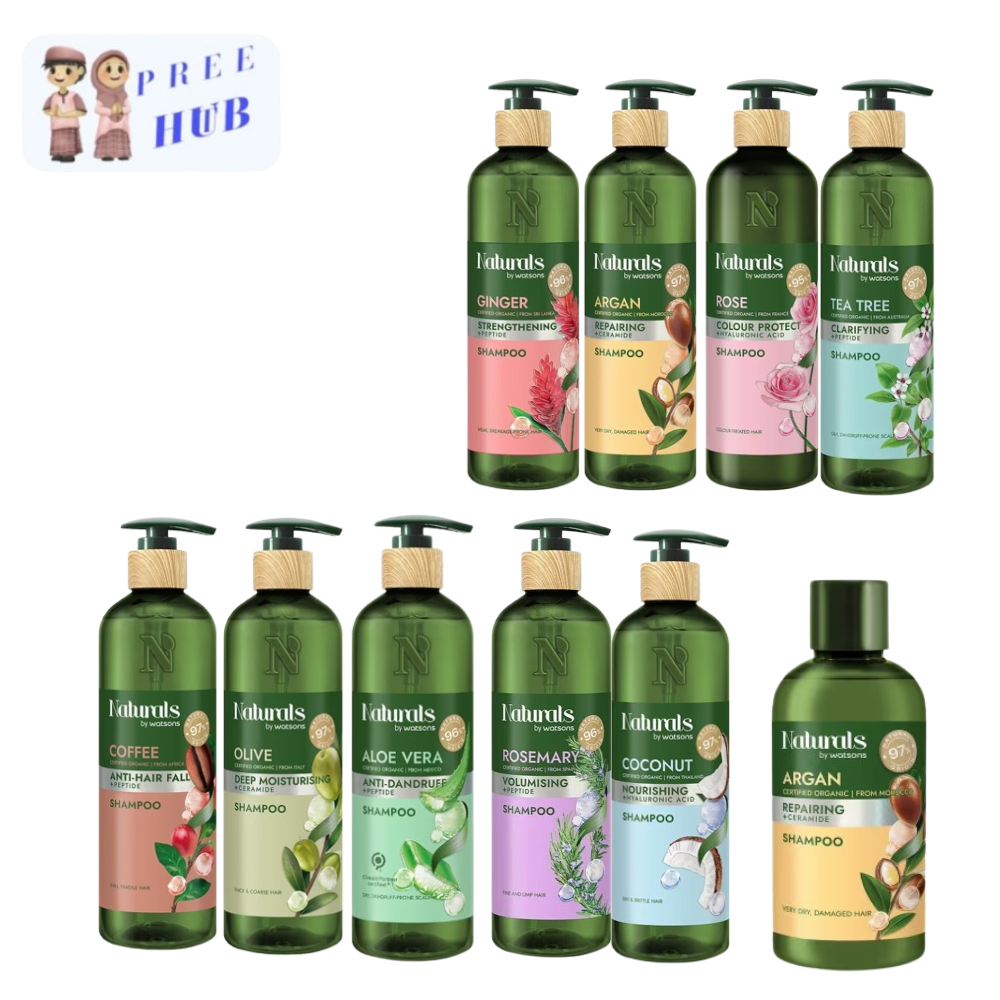 NATURALS BY WATSONS Argan/Aloe Vera/Tea Tree/ Coffee/Olive/Ginger ...