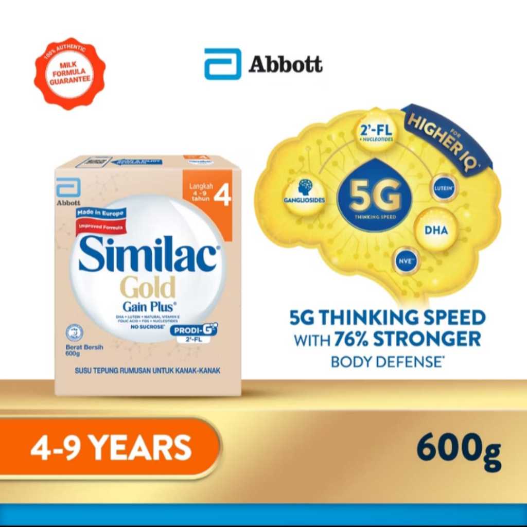 Similac Gold Gain Plus Step 4 | 600g | Exp: 08/2025 | Shopee Malaysia