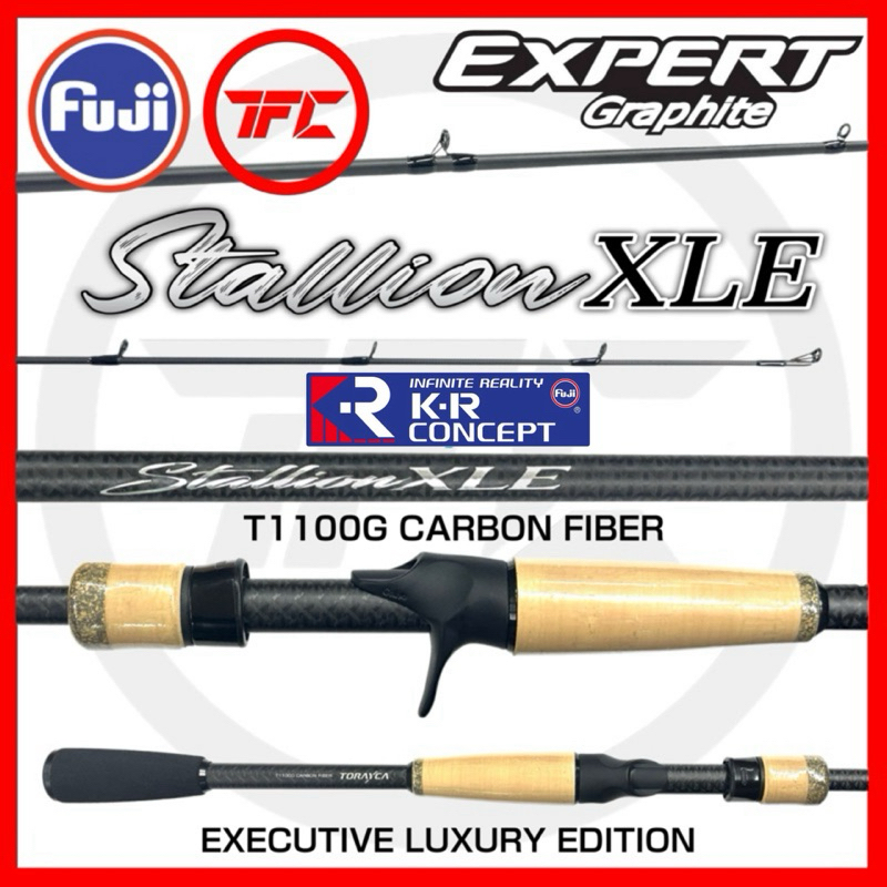 EXPERT GRAPHITE STALLION XLE Baitcast & Spinning Rod Joran Pancing BC ...