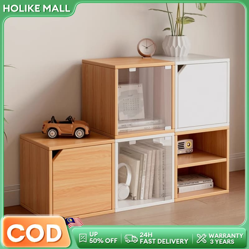 ⭐Kabinet Storan DIY Storage Box With Acrylic Door Multipurpose ...