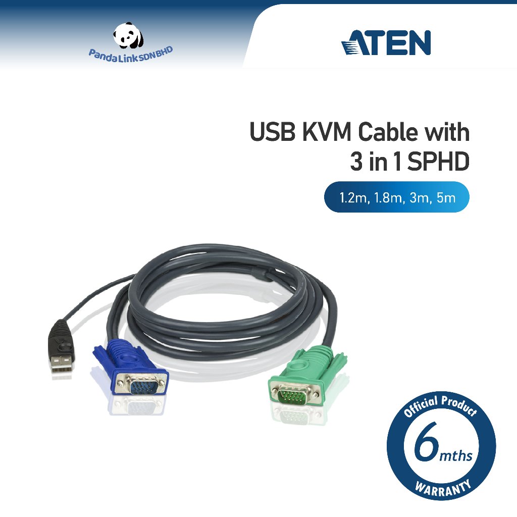 ATEN KVM Cable (2L-5201U, 2L-5202U, 2L-5203U, 2L-5205U) USB KVM Cable ...