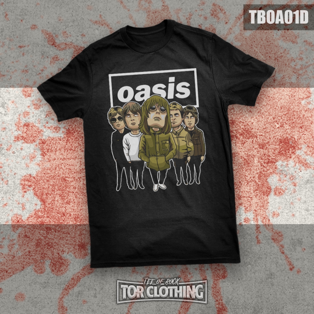T-shirt Oasis - band - Line up cartoon - Ready Stock (TBOA01D) Tor ...