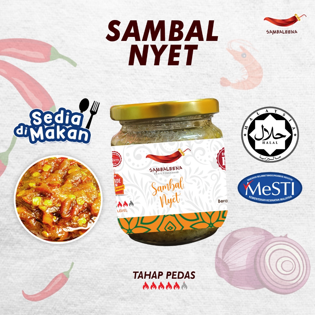Sambal Nyet Sambaleena | Sambal Merah Nyet | Shopee Malaysia